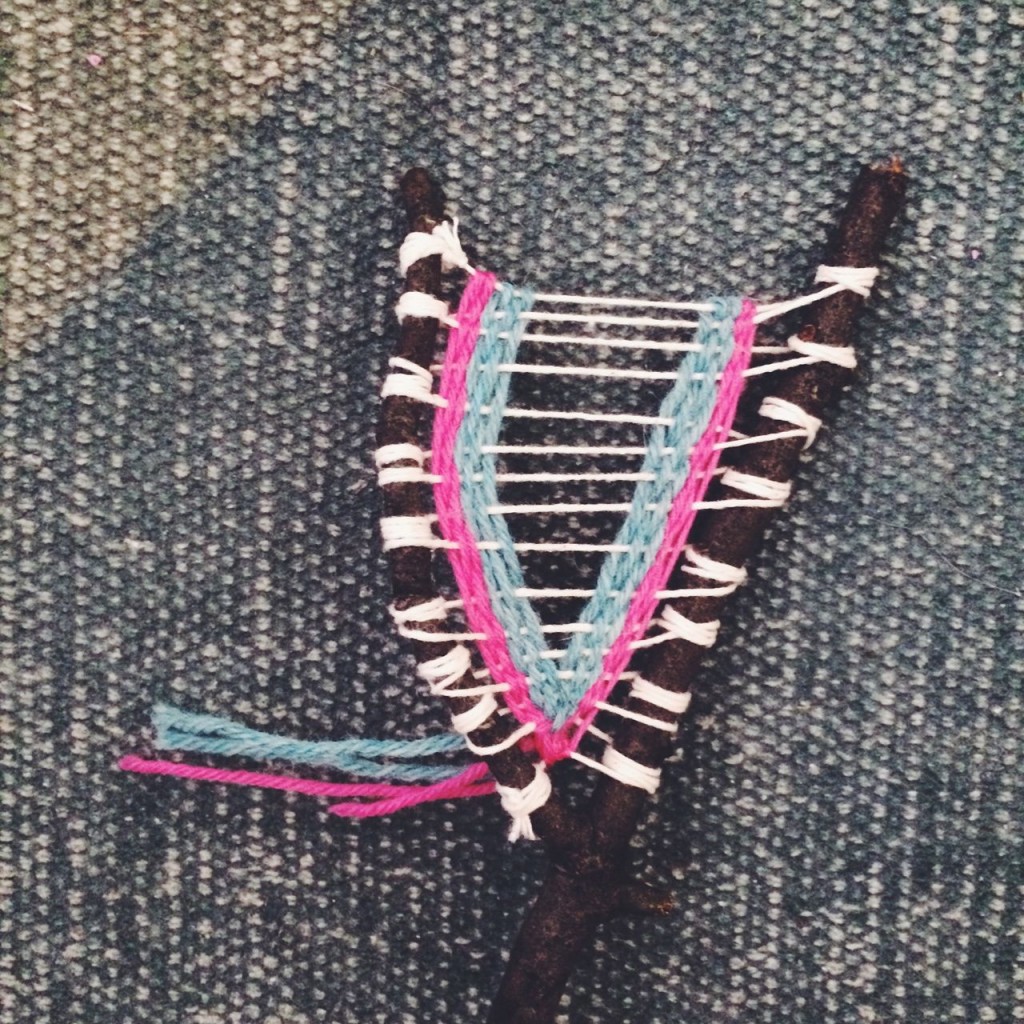 Stick Loom Weaving | Magnesium Blue